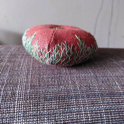 Embroidery on Eco Printed Wool - Etsy