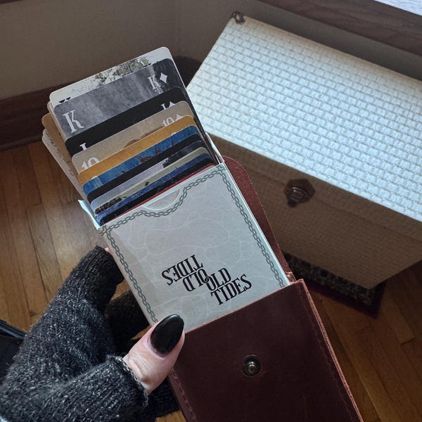 Leather Playing Card Case, Playing Card Sleeve Holder, Card Game Holder ...