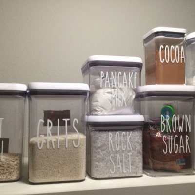 Kitchen Canister Labels Pantry Container Decals Kitchen Organization ...