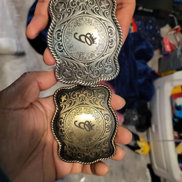 Custom Western Belt Buckle Personalized Mens Buckle Monogram Belt ...