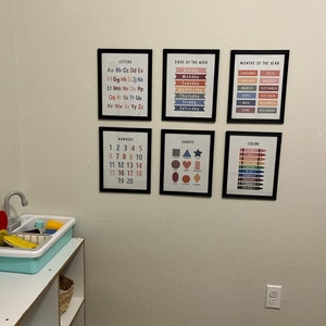 Set of 6 Educational Wall Art, Classroom Posters, Homeschool Printables ...