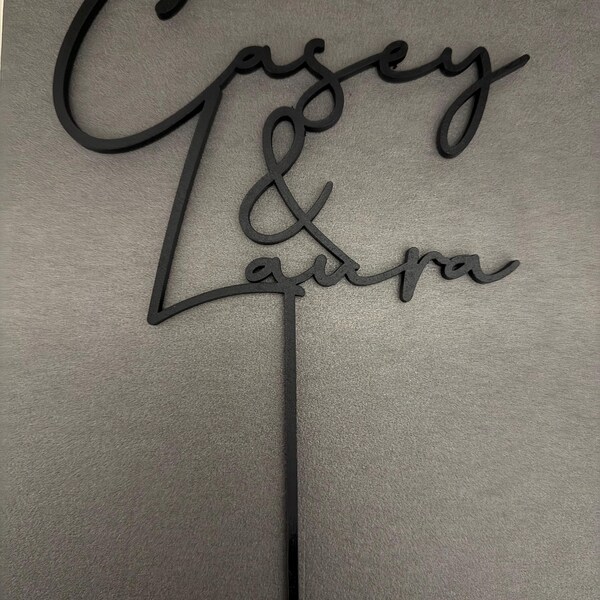 Personalized Cake Topper, Custom Names Cake Topper, Mr and Mrs Cake ...