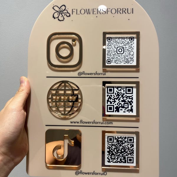 Mini QR Code Display Sign - Etsy