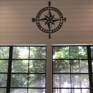 Personalized Life Tree Compass Sign Metal Compass Wall Art | Etsy