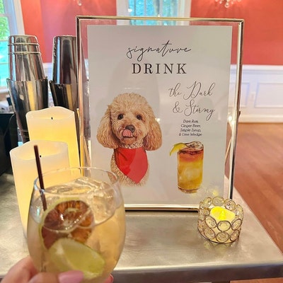 Pet Signature Cocktail Cat Custom Drink Sing Dog Signature - Etsy