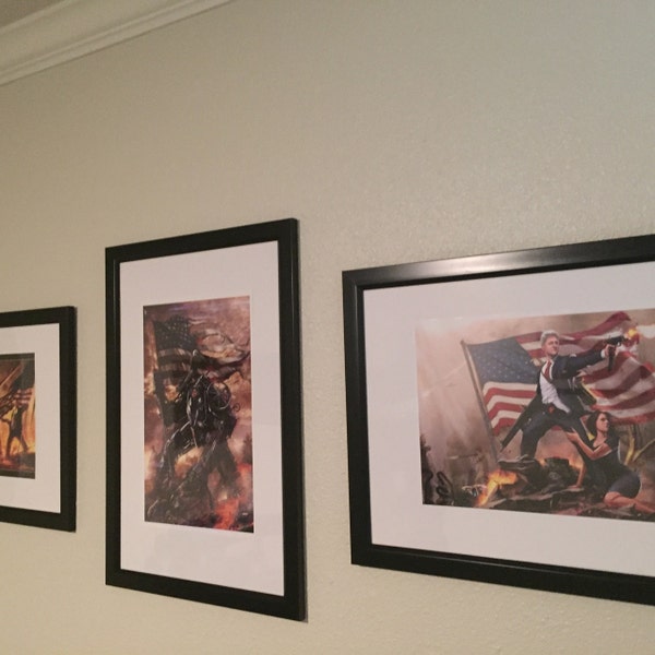 Poster - John F. Kennedy, Alien Hunter (JFK on a Robot Unicorn on the ...