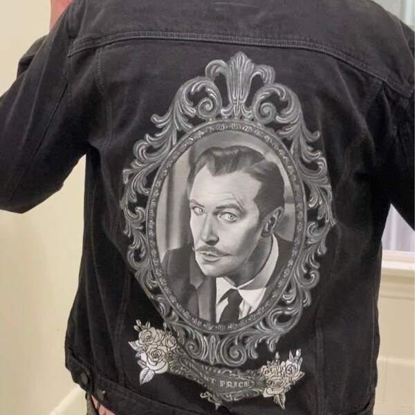 Hand Painted Denim Jeans Jacket Women Queen Art Street Clothing ...