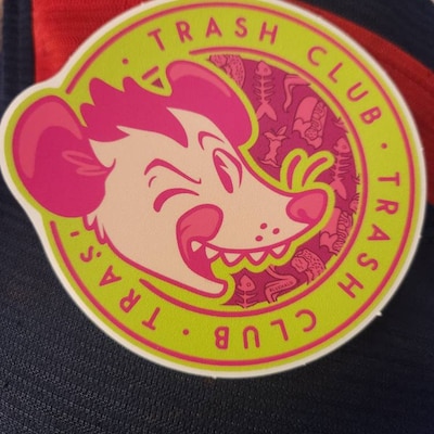 Trash Club Opossum Cartoon Vinyl Sticker - Etsy