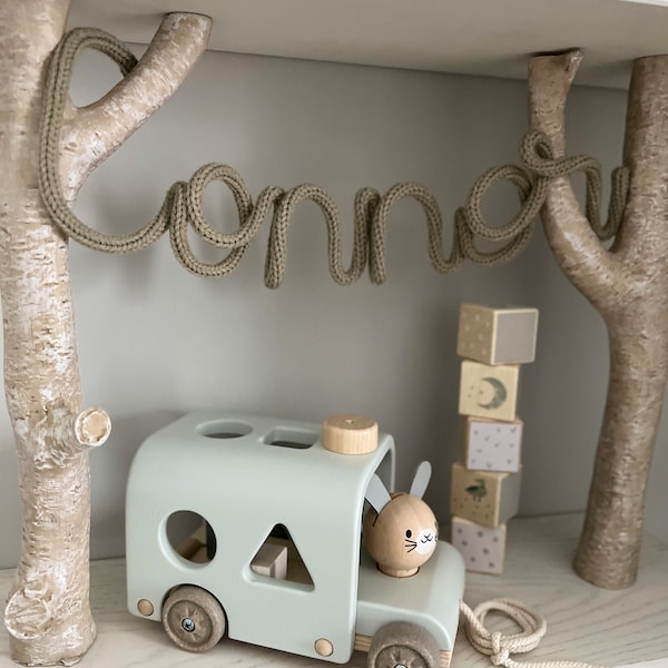 Custom Multi Colored Knitted Names, Customized Baby Name for Nursery ...