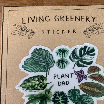 Clear Plant Dad Sticker Vinyl Die Cut Sticker House Plant Sticker ...