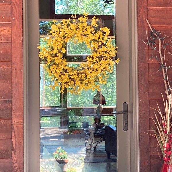 Tan Sunflower Fall Floral Wreath for Front Door, Autumn Floral Door ...