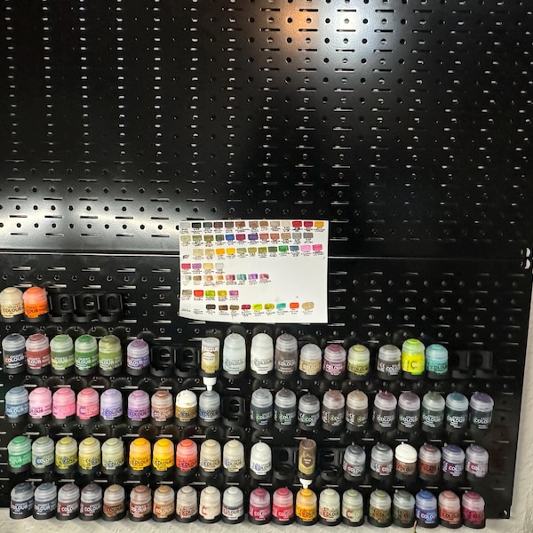 Hobby Storage - Ikea Skadis Peg Board Paint Racks for 2 Oz Bottle ...