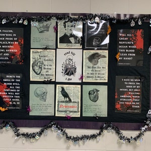 English Classroom DEAD WORDS Poster Skull Decoration Writing Poster ...