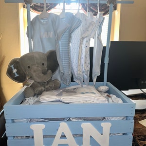 Baby Gift: Custom Baby Rack Crate, Baby Crate, Baby Crate Closet, Baby ...