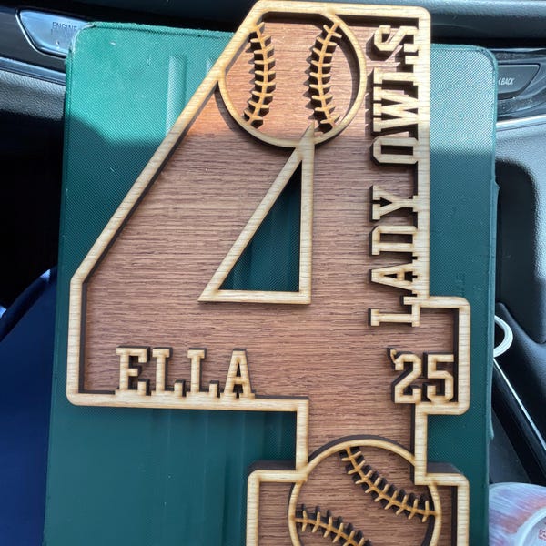 Custom Athlete Number Plaque, Homecoming Gift, Sports Number Wood ...