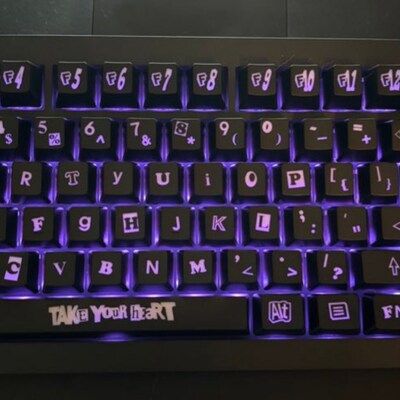 Honda Civic Type R FK8 Theme Black Color Clear Translucent Keycaps Pack ...