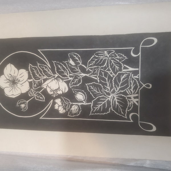 Camille - Hand Printed Moon Goddess Relief Print - Etsy