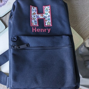 Personalised Toddler Backpack, Embroidered Initial and Name, Small Mini ...