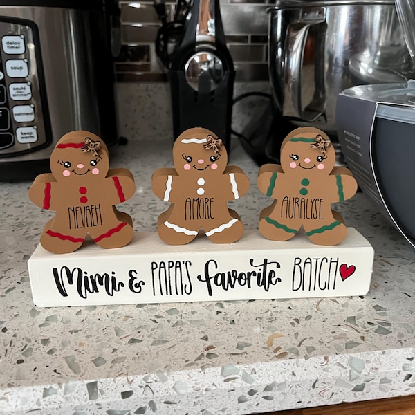 Personalized Gingerbread Block - Wooden Gingerbread Blocks - Custom ...