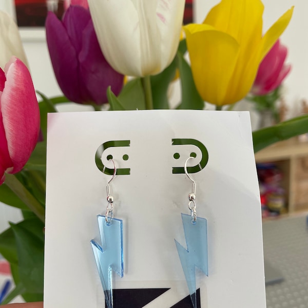 Neon Acrylic Lightning Bolt Keychain, Great Gift Idea, Fun Vibe, Splash ...