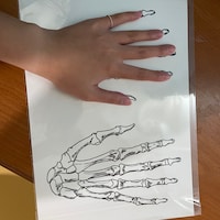 Coco Skeleton Hands Temporary Tattoos for Cosplay. Skull - Etsy