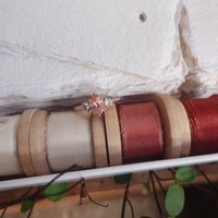 Hand Torn Ribbon, Hand Dyed Silk Ribbon, Blush Wedding Ribbon With Raw ...