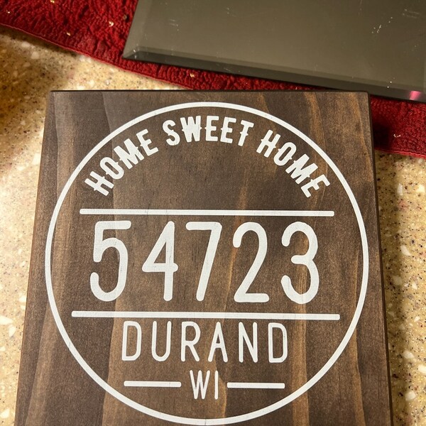 Zip Code Sign | Personalized Location Sign | Zip Code, City and State ...