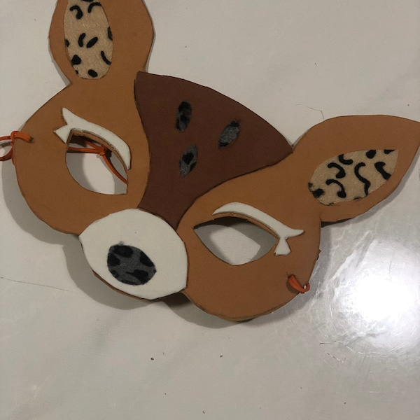 Deer Costume Printable Kids Deer Paper Mask Printable Diy Fawn Mask ...