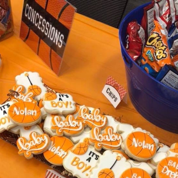 Basketball Party Sign Printable, Concessions Sign, Party Drinks Table ...