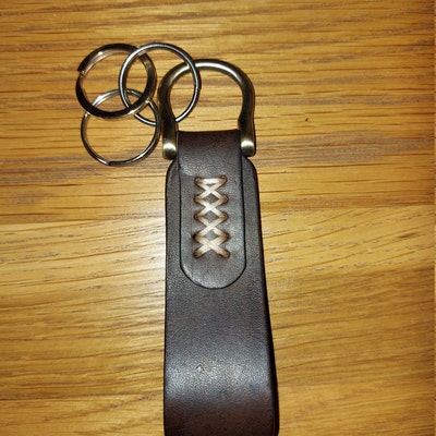 Leather Key Ring,leather Key Ring Bracelet,leather Keychain,leather Key ...