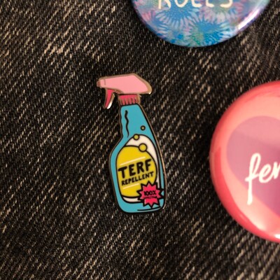 TERF Repellent Pin Terf Pin Trans Pride Enamel Pin Anti - Etsy