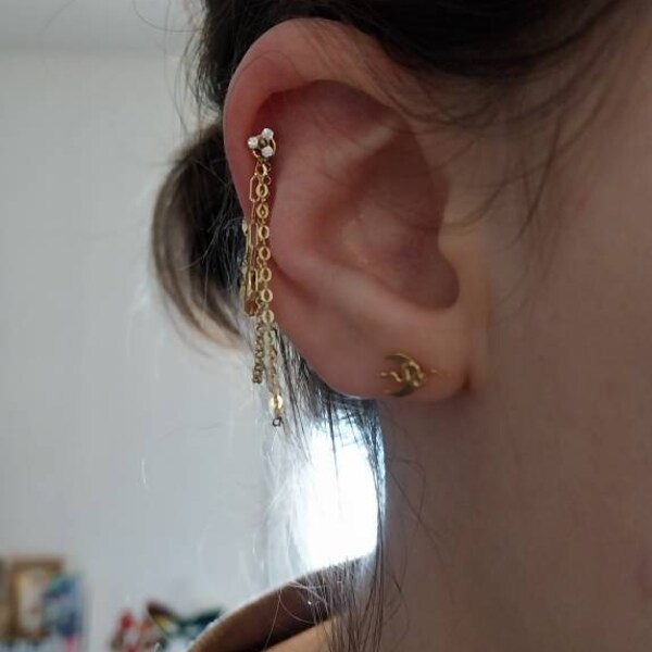 Hidden Helix Chain Sun, Hidden Helix Chain, Helix Piercing Chain Gold ...