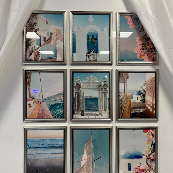 College Dorm Decor Mamma Mia Set of 9 Santorini Girl Room Decor Cubicle ...