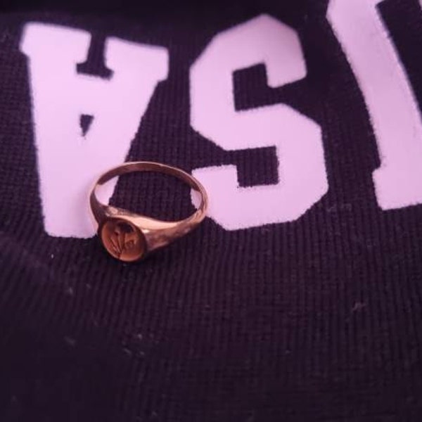 14K Gold Birthstone Ring, Birth Flower Ring, Gold Ring, Custom Floral ...