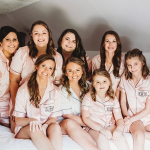Plus Size Pajamas Bridesmaid Pjs Silk Pajamas Personalized - Etsy