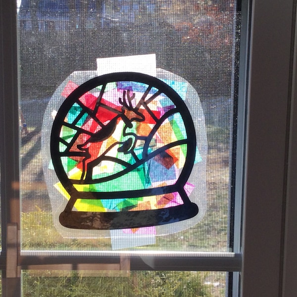 Snowglobes Suncatcher Kit, Kids Winter Craft Kit, Christmas Crafts for ...