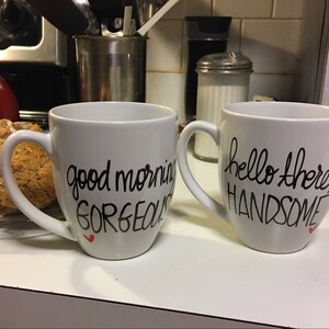 Hello there handsome good morning gorgeous mug his and her | Etsy