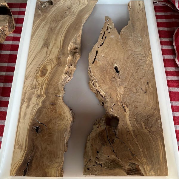 Turkish Olive Wood Slab Set | Medium | Ready for Resin Epoxy | Live ...