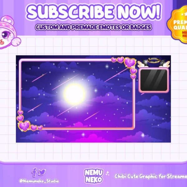 Custom Animated Chibi Cute Stream Screen for Your Twitch/youtube or ...