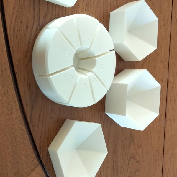 Pentagon Stained Glass Jig Set 15 25 35 45 Degree | Molds for Stained ...