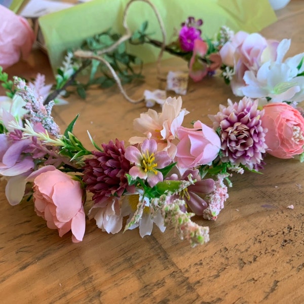 DIY Flower Crown Making Kit, Make a Bohemian Style Flower Garland - Etsy