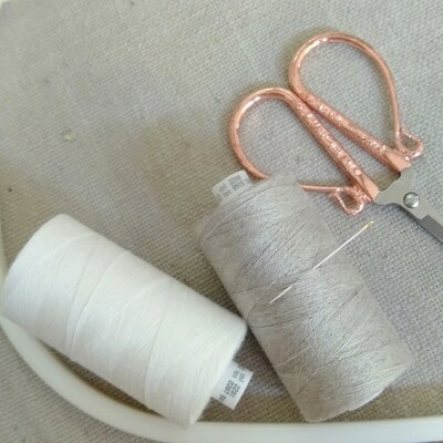 Linen Bobbin 500 M Linen Thread 1/5/10 Spools Natural Light Grey ...