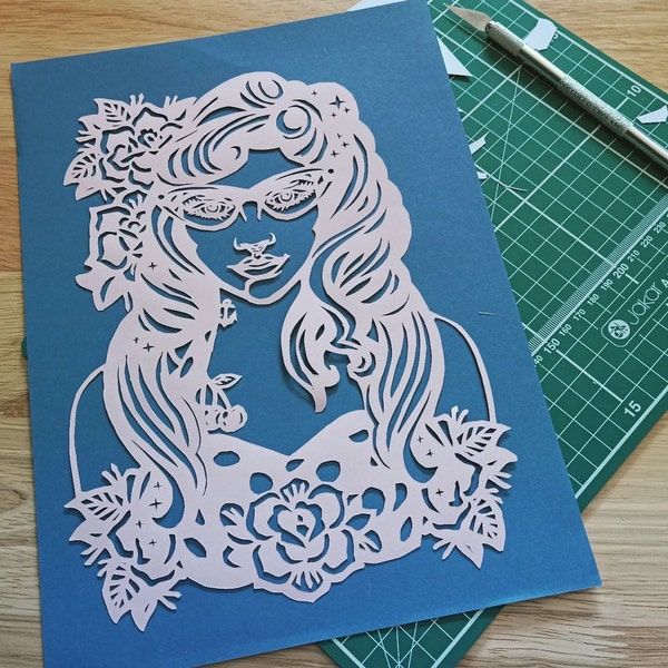 Samara Papercutting Template, Vinyl, SVG JPEG, Commercial Use, SVG File ...