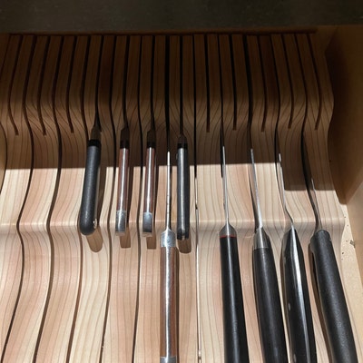 Custom Knife Block Storage Drawer Insert - Etsy