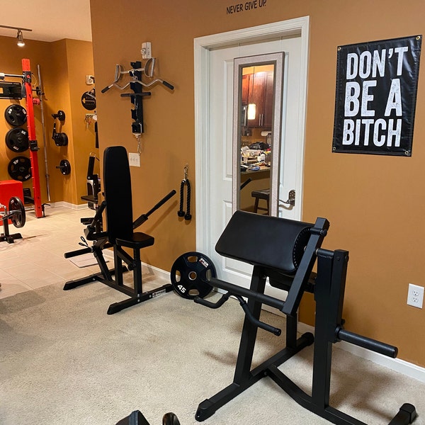 Don't Be A Bitch Banner - Home Gym Decor - Large Quote Wall Art ...
