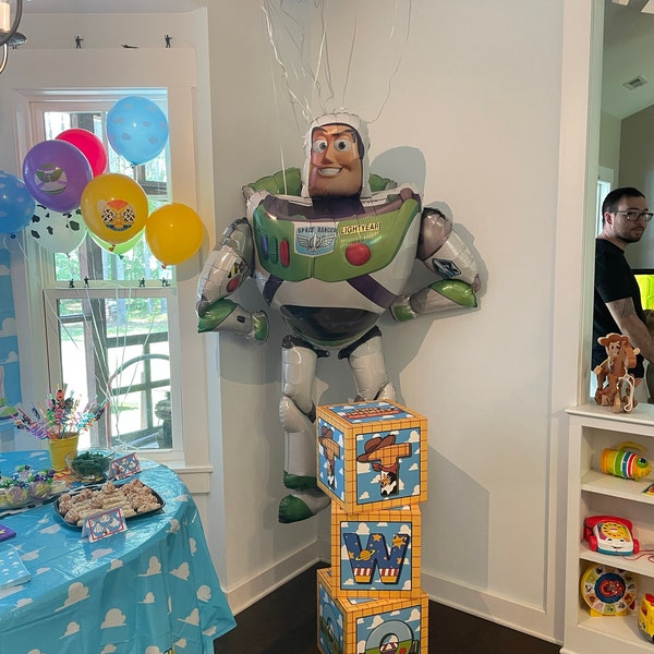 62" Buzz Lightyear Balloon, Toy Story Balloon, Birthday Party, Disney ...