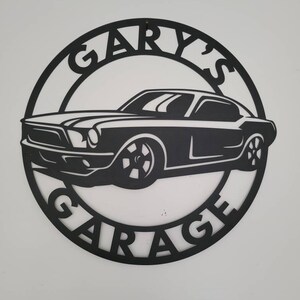 Personalized Metal Car Sign, Car Signs for Garage, Car Name Sign ...