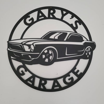Personalized Metal Car Sign, Car Signs for Garage, Car Name Sign ...