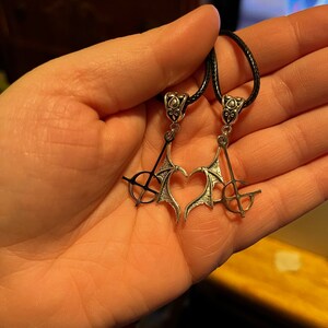 Portrait Pendant Rosary Inverted Cross Pentagram - Etsy