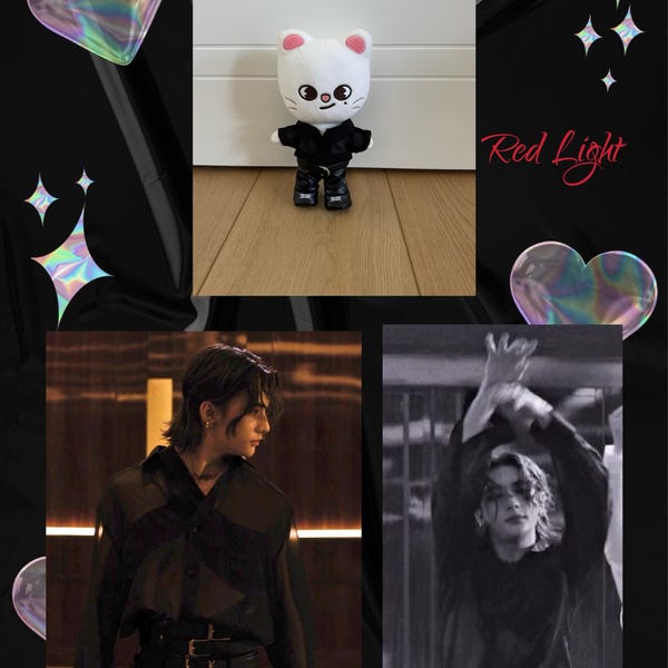 Red Lights Skzoo Outfits, Bang Chan Red Lights Clothes, Hyunjin Red ...
